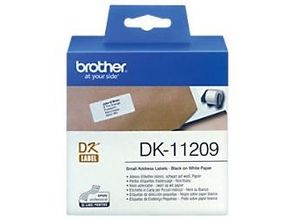 4977766628136 - QL Etiketten Authentisch DK-11209 DK-11209 Selbsthaftend Schwarz auf Weiß 62 x 29 mm 800 Etiketten