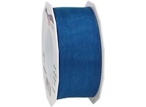 4009236306814 - Geschenkband Organzaband Four Seasons 6074025-414 mit Drahtkante 40mm x 25m royalblau 4009236306814 Präsent