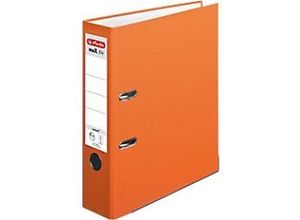 4008110232386 - herlitz maXfile Protect Ordner DIN A4 80 mm Orange 2 Ringe Pappkarton PP (Polypropylen) Texturiert