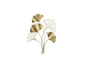 4046884068114 - Möbel Direkt Online - Goldene Wanddekoration Ginkgo