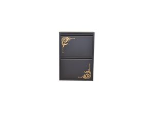 4046884081007 - Schuhschrank HOFMANN LIVING AND MORE Schränke Gr B H T 50 cm x 71 cm x 15 cm schwarz (schwarz gold) Schuhschränke