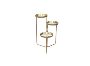 4046884070230 - Blumentisch INOSIGN Tische Gr B H T 53 cm x 71 cm x 49 cm goldfarben (goldfarben goldfarben spiegelglas 71) Blumentisch Blumenhocker