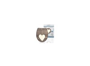 4008431823775 - - wc Sitz wood heart Duroplast Toilettendeckel mit Absenkautomatik und Schnellverschluss Klobrille Toilettensitz - Motiv