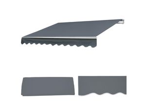 Image of Ersatz-Bezug für Markise H792, Gelenkarmmarkise Ersatzbezug Sonnenschutz, 5x3m ~ Acryl grau