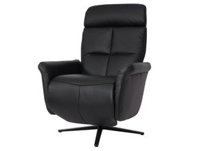 4057651806198 - Relaxsessel MCW-L10 Design Fernsehsessel TV-Sessel Liegesessel Liegefunktion drehbar Voll-Leder ~ schwarz