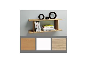 4051814410543 - Holzregal hängend platzsparendes Regal Maße H 28 x B 80 x T 20 cm Elegantes Regal hängend Aufbewahrungsregal Bücherregal Wandboard - Sirola Mini