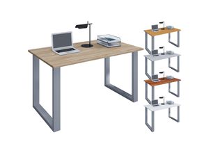 4051814379093 - Holz Schreibtisch Computertisch Lona U Alu Silber (Farbe Buche B 140 x H 76 x T 50 cm)