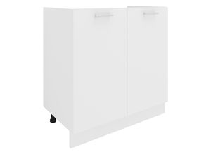 4051814422904 - Spülunterschrank Breite 80 cm Spülenschrank Unterschrank Spüle Küche Esilo (Farbe Weiß)