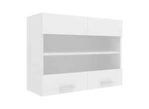 4051814423093 - Küchenschrank hängend Maße ca H 60 x B 80 x T 31 cm Hängeschrank mit zwei Fächern Küchenschrank mit Glas Küchenmöbel – Esilo