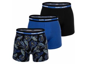 4251115791062 - Happy Shorts 3er-Set Boxershorts in Blau - L