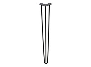 0726502982490 - Hengda - 4er Set Hairpin Legs 45 cm schwarz 3 Streben Tischbeine