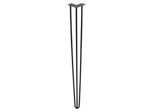 0726502982506 - 4er Set Hairpin Legs 61 cm schwarz 3 Streben Tischbeine - Hengda