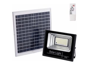 8445152207051 - Solar-LED-Flutlicht 120 w 6500 k Panel 6 V 15 w Batterie 32 V 8000 mAh Fernbedienung [HO-SOLARFL-120W-01] - kaltes Weiß