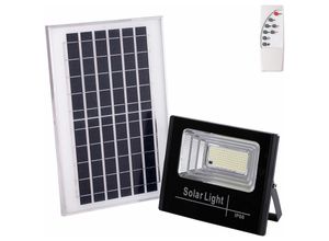 8445152207037 - Solar-LED-Flutlicht 65 w 6500 k Panel 6 V 8 w Batterie 32 V 5000 mAh Fernbedienung [HO-SOLARFL-65W-01] - kaltes Weiß