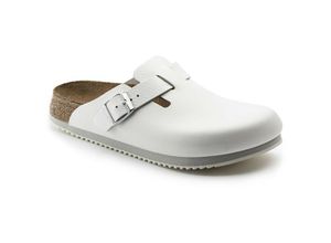 4013871084150 - Clog Boston Super Grip Naturleder weiß Weite normal Größe 45 - Birkenstock