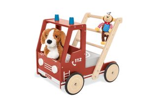 4035769053987 - Lauflernwagen »Feuerwehrauto Fred« - Braun - Kinder