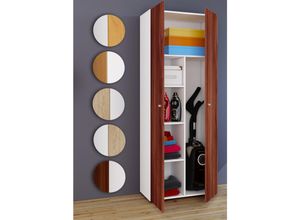 4051814351907 - Besenschrank 6 Fächer Maße B 70 x H 238 x T 40 cm Haushaltsschrank Mehrzweckschrank Vandol