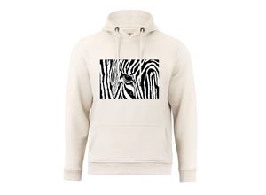 4255664202512 - Cotton Prime® Kapuzensweatshirt Black & White Zebra Eye