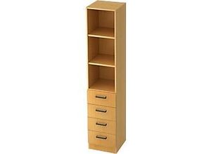 4032062129364 - Future Melaminharzbeschichtete Spanplatte Aktenschrank 2 Fachböden 400 x 420 x 2004 mm Buche