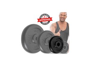 4056551204417 - Miweba Sports Hantelscheiben HSG25 4x 25 kg Hantel-Gewichte passend für Ø 30mm Set Gusseisen