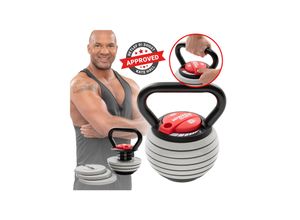 4056551242068 - Miweba Sports Kettlebell KB300 verstellbar 34-18 kg 6 Gewichtscheiben Easy-Lock-Mechanismus