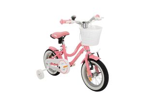 4056551179944 - Actionbikes Kinderfahrrad Starlight 12 Zoll Rosa Stützräder Fahrradkorb Klingel Kettenschutz (Classic)