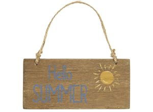 5709898321529 - Holzschild Hello Summer L15 x H7 cm