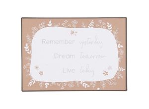 5709898346287 - Metallschild Remember yesterday Dream tomorrow Live today L14 x B20 cm braun