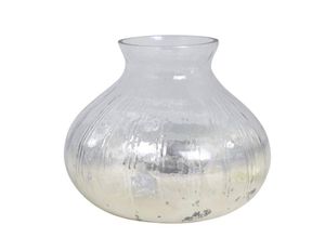 5712750230488 - Chic Antique Glasvase Bauernsilber H14 D14 cm bauernsilber