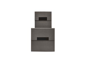 5707644772137 - House Doctor Aufbewahrungsboxen Check S L16 x W16 x H14cm L L22 x W22 x H22cm grau