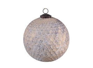 5712750286782 - Chic Antique Weihnachtskugel XL im Vintage Look Ø 21 cm antique mokka