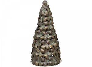 5712750252725 - Chic Antique Weihnachtsbaum aus Eisenblumen H17 Ø8 cm antik messing