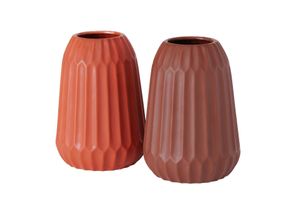 4020607937499 - Vase Cucita 2er H21 x Ø14 cm rot braun