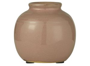 5709898324216 - Mini Vase mit Rillen H75 Ø8 cm taupe