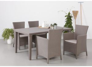 4043153096885 - BEST 9-tlg Dining-Sessel Napoli+Tisch Genua capp sand