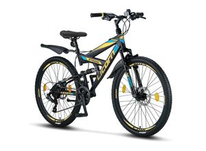 4260647780390 - Licorne Bike Strong 2D Premium Mountainbike in 26 275 und 29 Zoll - Fahrrad für Jungen Mädchen Damen und Herren - Scheibenbremse vorne und hinten - Shimano 21 Gang-Schaltung -