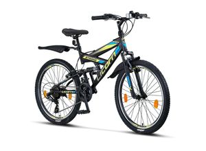 4260647780680 - Licorne Bike Strong V Premium Mountainbike in 24 und 26 Zoll - Fahrrad für Jungen Mädchen Damen und Herren - Shimano 21 Gang-Schaltung - Vollfederung