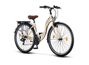 4260647780444 - Licorne Bike Stella Premium City Bike in 24 26 und 28 Zoll - Fahrrad für Mädchen Jungen Herren und Damen - Shimano 21 Gang-Schaltung - Hollandfahrrad