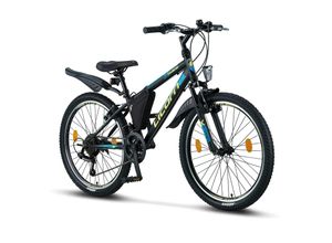 4260647780277 - Licorne Bike Guide Premium Mountainbike in 20 24 und 26 Zoll - Fahrrad für Mädchen Jungen Herren und Damen - Shimano 21 Gang-Schaltung Kinderfahrrad Kinder