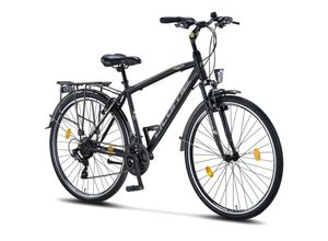 4260647780604 - Licorne Bike Life M-V-ATB Premium Trekking Bike in 28 Zoll - Fahrrad für Herren Jungen Damen und Herren - Shimano 21 Gang-Schaltung - Herren Citybike - Männerfahrrad