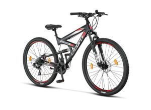 4260647781168 - Licorne Bike Strong 2D Premium Mountainbike in 26 275 und 29 Zoll - Fahrrad für Jungen Mädchen Damen und Herren - Scheibenbremse vorne und hinten - Shimano 21 Gang-Schaltung -