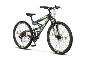 4260647781151 - Licorne Bike Strong 2D Premium Mountainbike in 26 275 und 29 Zoll - Fahrrad für Jungen Mädchen Damen und Herren - Scheibenbremse vorne und hinten - Shimano 21 Gang-Schaltung -