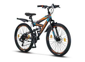 4260647780383 - Licorne Bike Strong 2D Premium Mountainbike in 26 275 und 29 Zoll - Fahrrad für Jungen Mädchen Damen und Herren - Scheibenbremse vorne und hinten - Shimano 21 Gang-Schaltung -