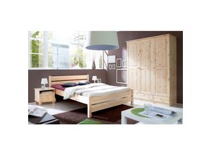 4250393855763 - TiCAA Massivholz Einzelbett Bora Kiefer Natur