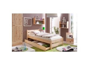 4250393855749 - TiCAA Massivholz Einzelbett Bora Kiefer Natur