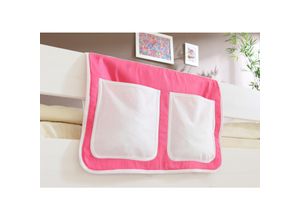 4250393850263 - Ticaa Bett-Tasche für Hoch- und Etagenbetten rosa-weiß