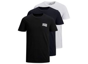 5715098107832 - Jack & Jones T-Shirt 3er Pack Herren Baumwolle schwarz