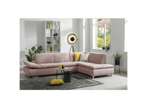 4052431147065 - Terrence Sofa 25-Sitzer links mit Ecksofa rechts Flachgewebe rosé