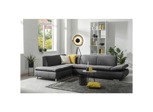 4052431147164 - Terrence Ecksofa links mit Sofa 25-Sitzer rechts Flachgewebe anthrazit