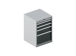 4051273653680 - Pure Schubladenschrank 27-27 5 Schübe bis 75 kg B 564 x T 572 x H 800 mm anthrazitgrau weißaluminium